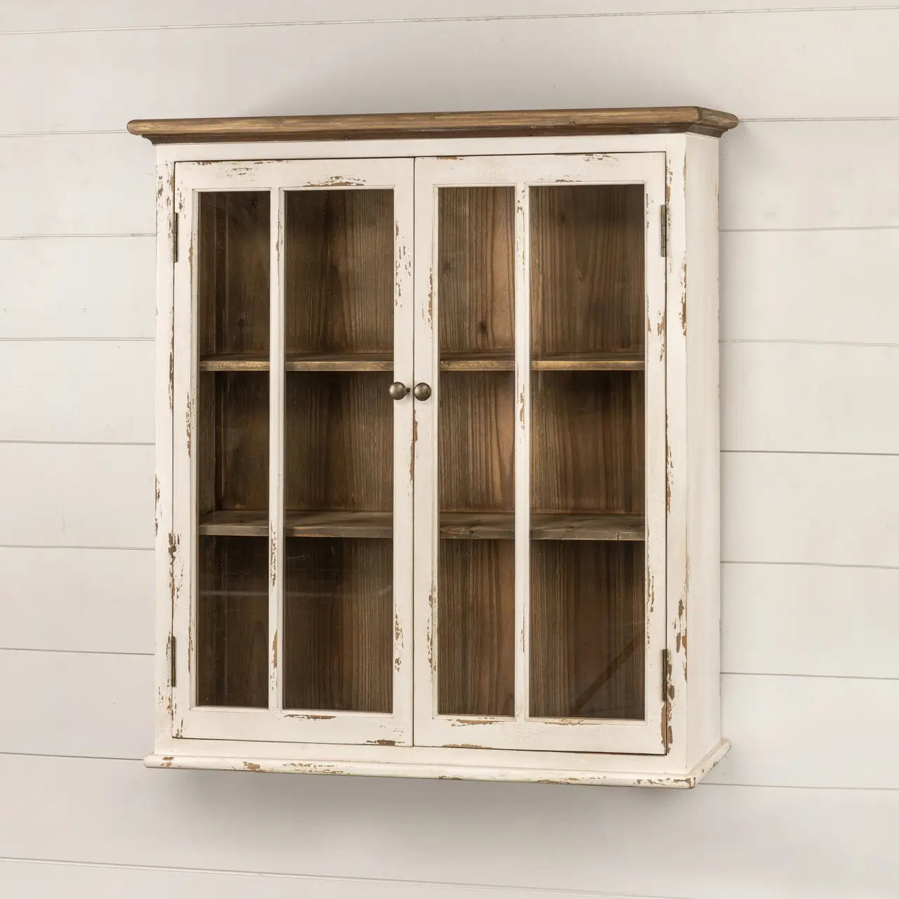 Distressed White Wall Cabinet | A Cottage in the City