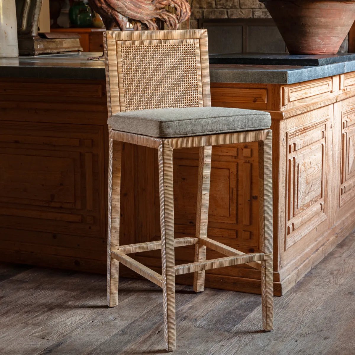 Austin Rattan Barstool | A Cottage in the City