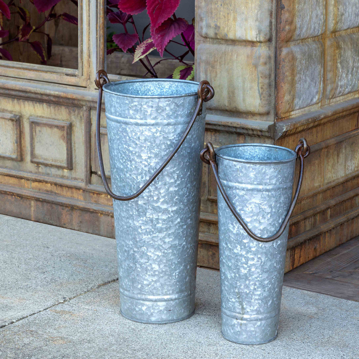 Tall French Flower Buckets